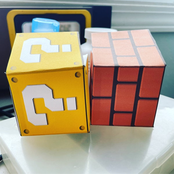 Large Super Mario Blocks Foldable, Printable, Brick Block, Question ...