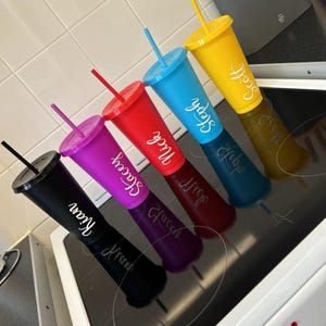 Personalised Heart Name Cold Cup 24oz Starbucks Cup With Lid and Straw ...