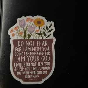 Isaiah 41:10 Sticker Bible Verse Sticker Quote Religious Decals Do Not ...