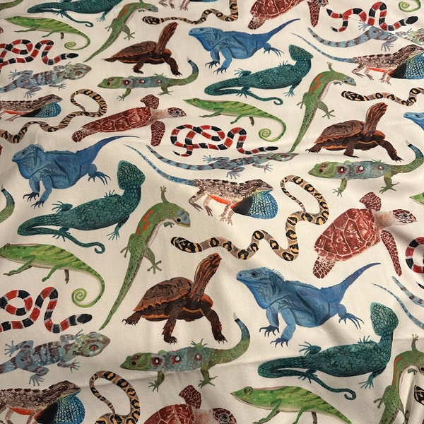 Reptiles Fabric - Endangered Reptiles Around the World by Dasbrooklyn ...