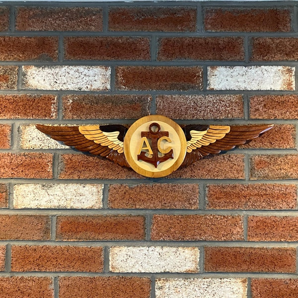 Navy AIRCREWMAN WINGS Badge Wood Art Plaque AC Wings - Etsy