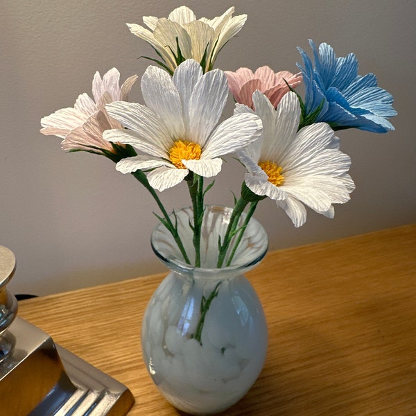 Handmade Crepe Paper Daisies: Rustic Wedding Table Decoration - Etsy