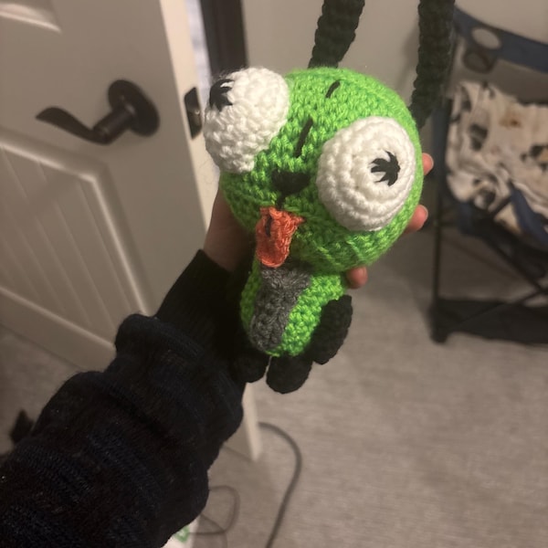 Gir Invader Zim Inspired Amigurumi Crochet Plushie and Bucket Hat - Etsy