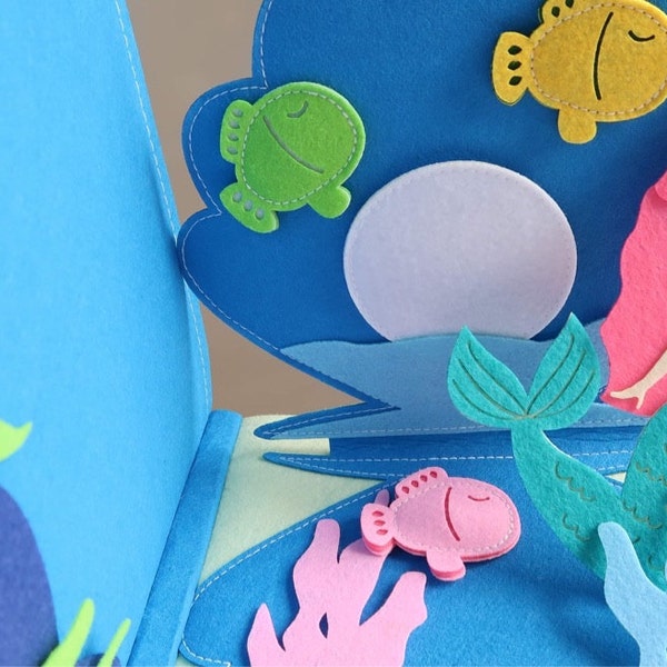 Mini Quiet Book for Toddler, Bear Quiet Book, Montessori Book Pretend ...