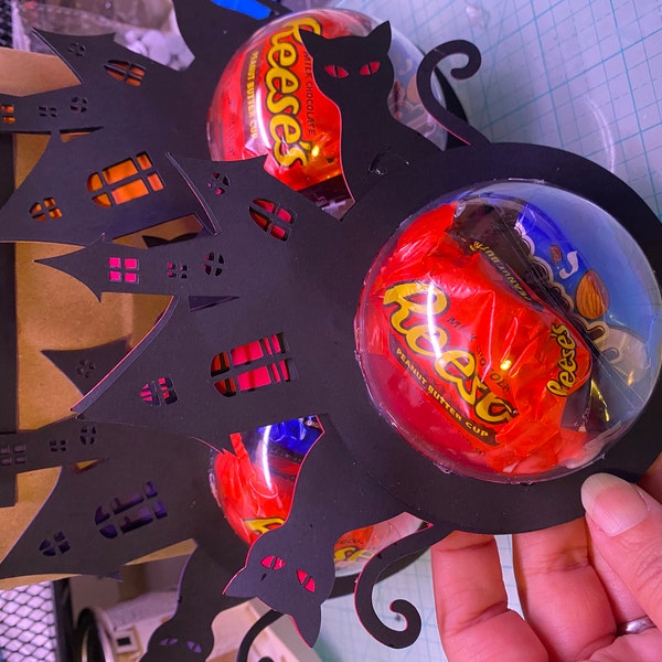 Haunted House Candy Holder | Halloween Candy Holder | Candy Ornament | Dome Size 8cm or 3.14 ...