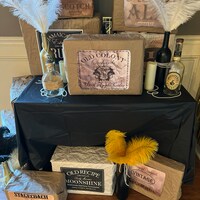 5 Bootlegger Crate Labels Printable Various Sized Prohibition Speakeasy ...