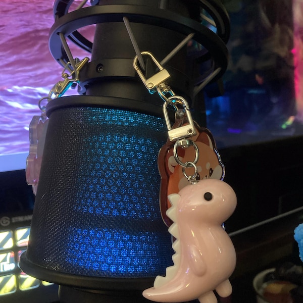 Chibi Iridescent Dinosaur Keychain - Etsy