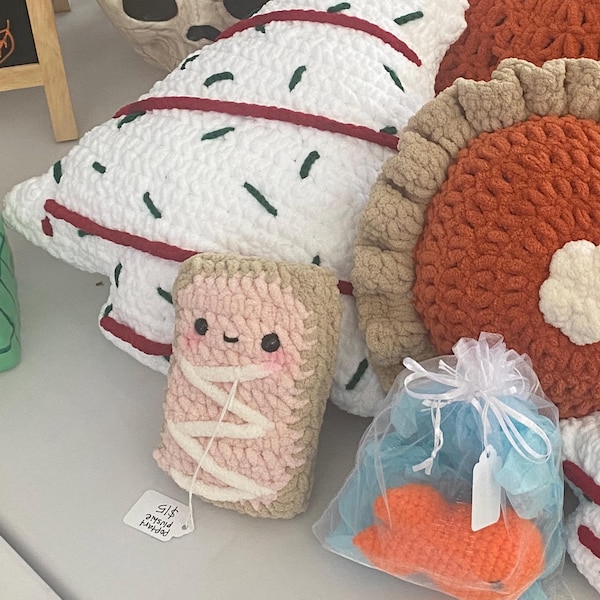 Toaster Pastry Crochet Pattern, No-sew, Crochet Pillow Pattern, Crochet ...