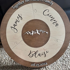 Unity Ceremony Puzzle, Rustic Style Puzzle, Removable Puzzle Pieces ...