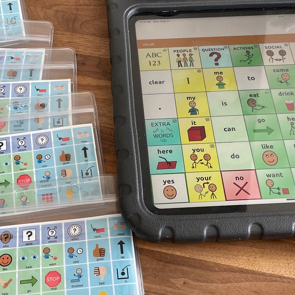 Mini Core Communication Board: Travel AAC Lanyard - Etsy