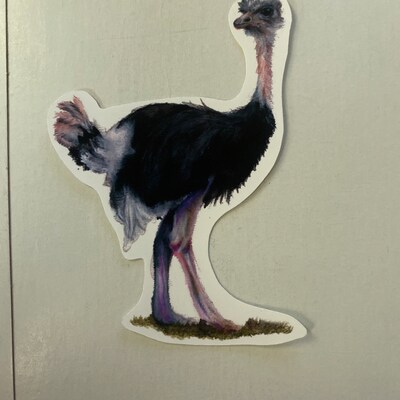 Ostrich Sticker Ostrich Art Ostrich Print Bird Sticker Leg Day Sticker ...