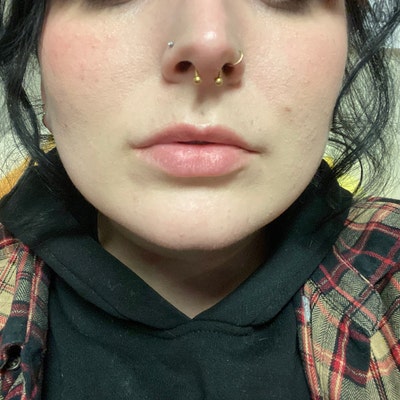 Septum Ring U Shaped Circular Barbell, 18g 16g 14g, Lots Sizes and ...