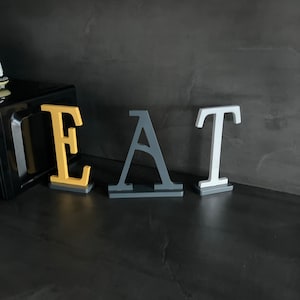 Self Standing Custom Signs Tabletop Wood Sign Home Decor Letters 4 to 8 ...