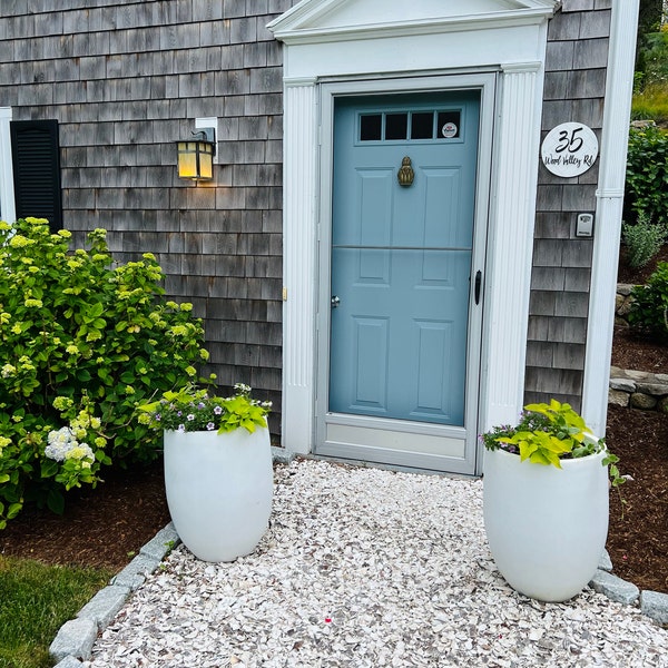 Round Herringbone Address Numbers Sign, House Numbers Plaque, Apartment ...