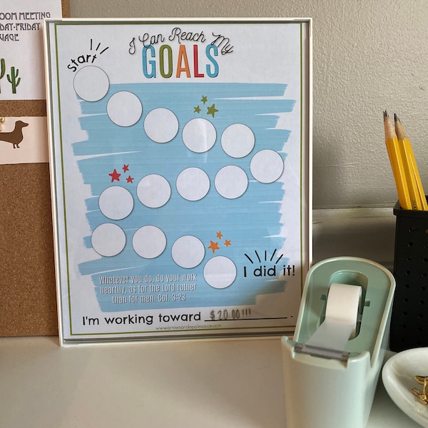 Goal Chart, Kids Printable Rewards Chart, Chore Tracker, Sticker Chart ...