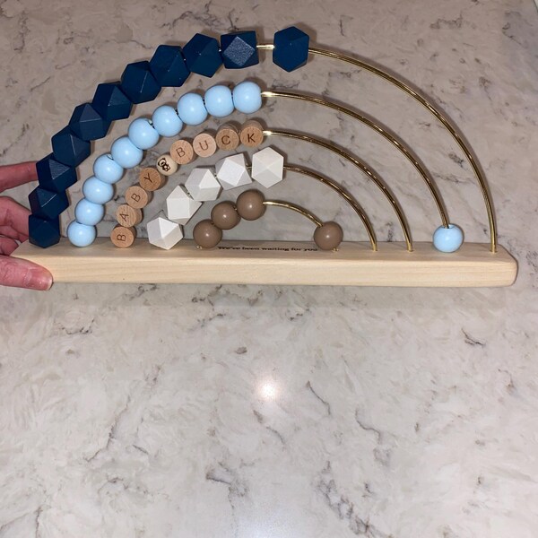 4 Ring-personalized Rainbow Abacus, Nursery Decor Bohemian, Abacus ...
