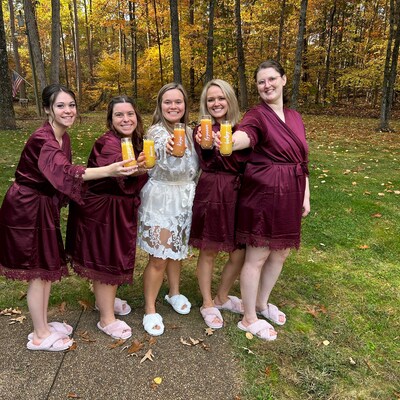 Lace Bridesmaid Robes 18 Colors Bridal Party Robes Bridesmaid Gifts ...