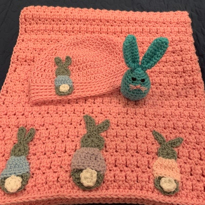 BABY BLANKET Crochet Pattern Bunny Blanket Crochet Pattern Includes ...