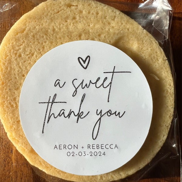 A Sweet Thank You Stickers Template, Favor Tags, Wedding Printable ...