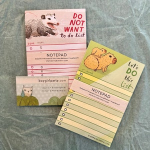 Cat TO DO LIST Notepad by Boygirlparty, Bowtie Kitty Cat Note Pad Memo ...