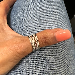 Multi Layer Thumb Ring-chunky Silver Ring-present for Woman-christmas ...