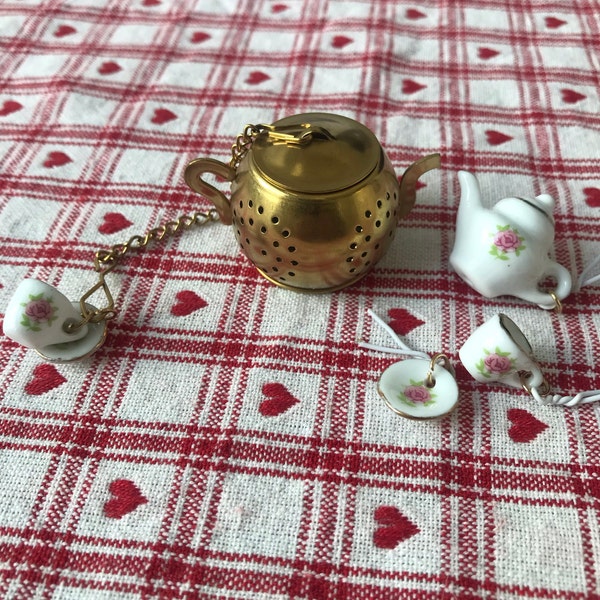 Tea Charms Tea Time Charms Teapot Charm Teacup Charms Tea Set Vintage ...