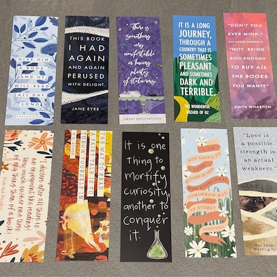 Bookmark Bundle Literary Quotes - Etsy