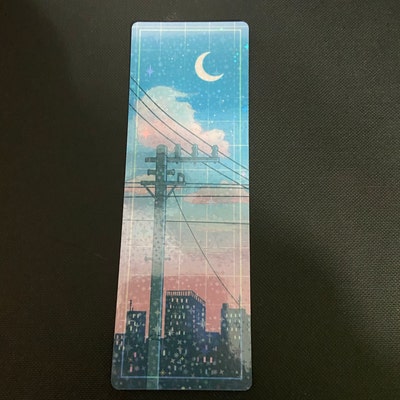 Lofi Aesthetic Bookmark Holographic Aesthetic Bookmark City Pop Dreamy ...