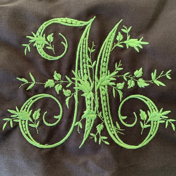 Machine Embroidery Design Capital Letter M Digitized Victorian Alphabet ...