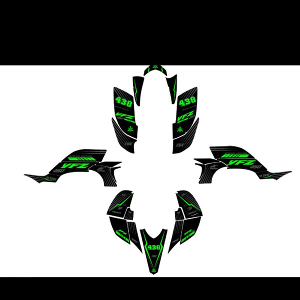 Yamaha Raptor 660 Kit Graphics Decals Stickers Atv Wrap Quad All Year ...