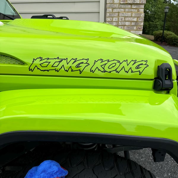 Customizable JL/JT Hood Lettering Decals - Pair - Etsy