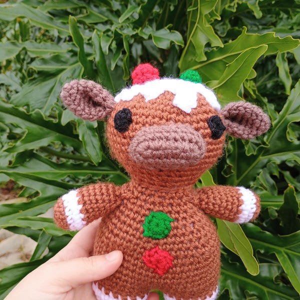DIGITAL PATTERN: Gingerbread Cow Crochet Plushie - Etsy