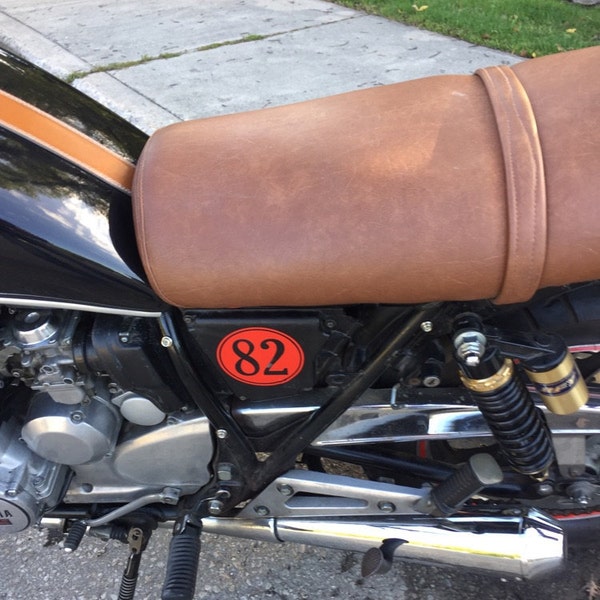 Lucky Number 13 Vintage Cafe Racer Bobber Motorcycle Rat Bike Stickers ...