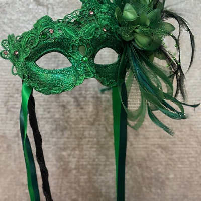 Emerald Green Masquerade Mask Women Masquerade Ball Masks Green Women ...