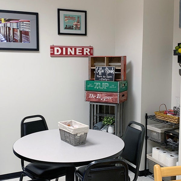 Retro Diner Sign/red Sign/hand Painted Sign/kitchen Art/retro Style ...