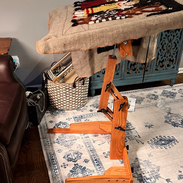 Rug Hooking 24" X 24" Oak Floor Stand - Etsy