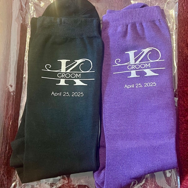 Customized Socks for the Wedding Party, Personalized Best Man and ...