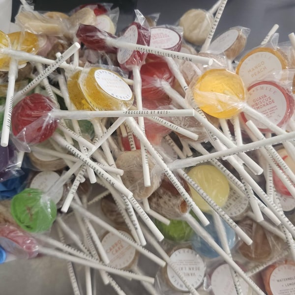 Strawberry Lemonade Lollipops | Glitter Lollipops | Baby Shower Favor ...