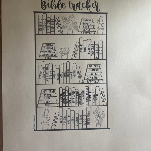 Bible Reading Tracker (digital Download) - Etsy