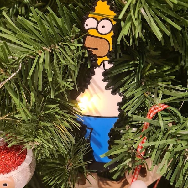 Homer Simpson Hanging Christmas Tree Decoration - the Simpsons Bush ...