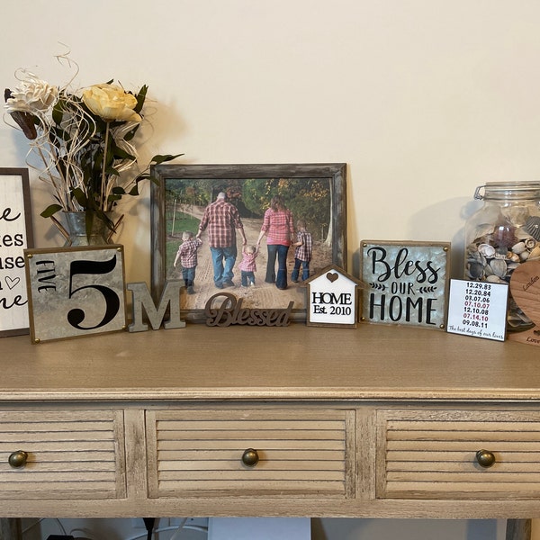 Home Sign, House Sign, Mini House, Home Decor, Farmhouse Style, Tiered ...