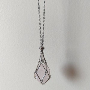 Stainless Steel Gem Holder Necklace , Stainless Steel Crystal Holder ...