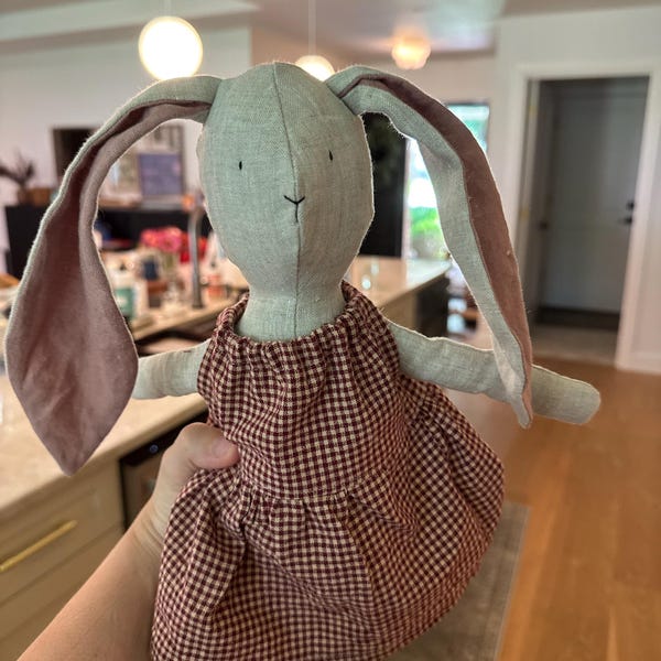 Basic Bunny Sewing Pattern | Rabbit With Clothing Instant Download ...