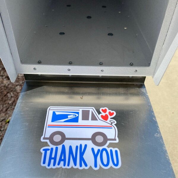 USPS Thank You Mailbox Sticker, Mailman Thank You Sticker - Etsy