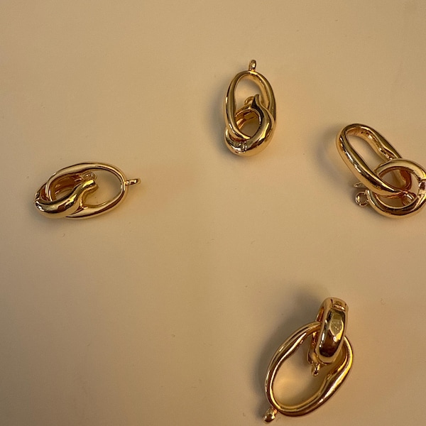 27x13mm Big 14K Gold Plated Brass Buckle Clasp,jewelry Making Supply ...