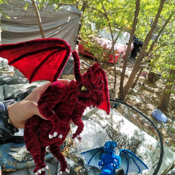 Grey Evil Dragon Doll,custom Plush Dragon Toy,personalized Realistic ...