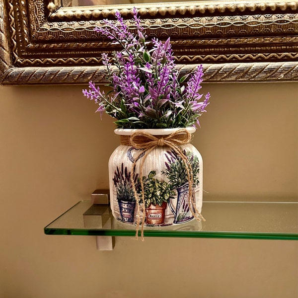 French Country-modern Farmhouse Lavender Arrangement-rustic Farmhouse ...