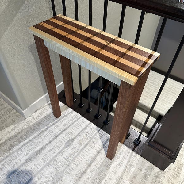 Solid Bird's Eye Maple and Cherry Entry Table - Console Table – Sofa Table – Side Table – Accent ...