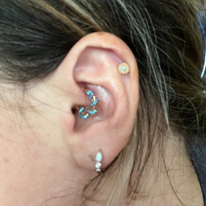 Gold Snake Nose Piercing Solid Gold Snake Nose Pin in 14K - Etsy