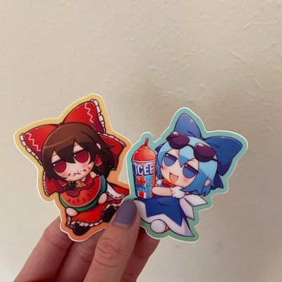 Touhou Fumo Fumo Reimu Watermelon Sticker - Etsy